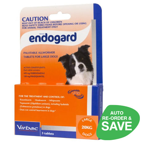Endogard Wormer 20kg Dog 3 Pack - NZ Wide Shipping